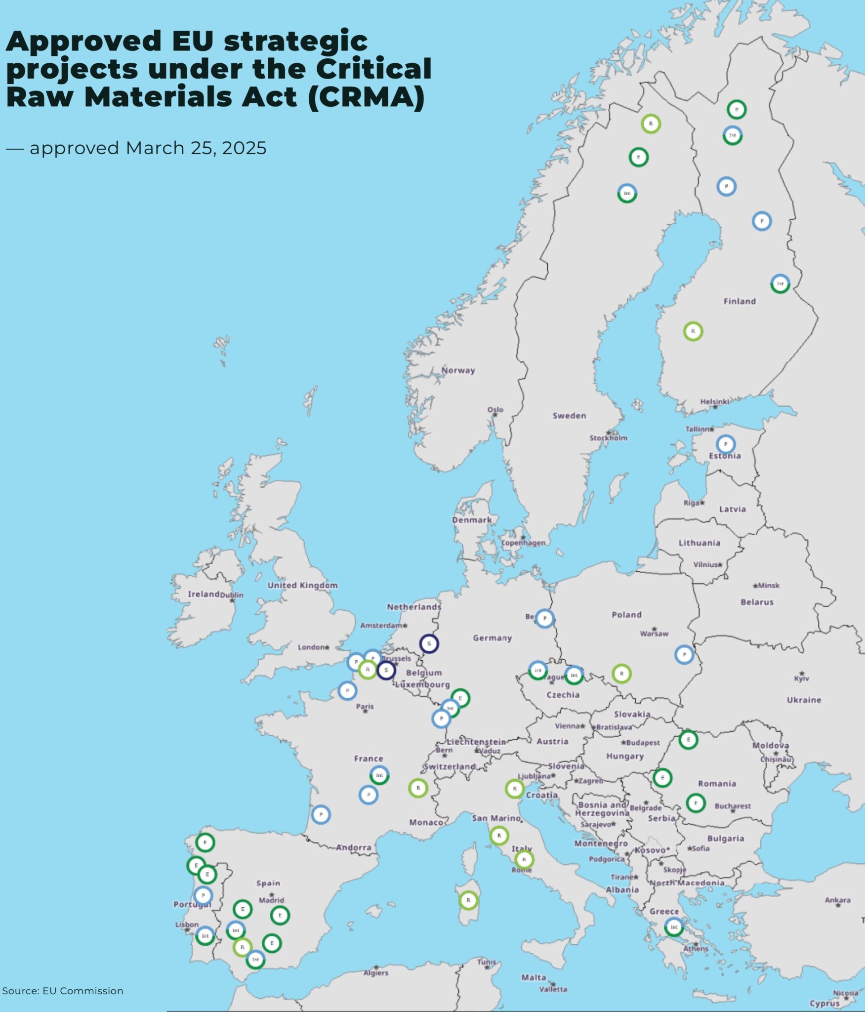 EU approves first 47 projects worth $24 billion to secure critical raw ...